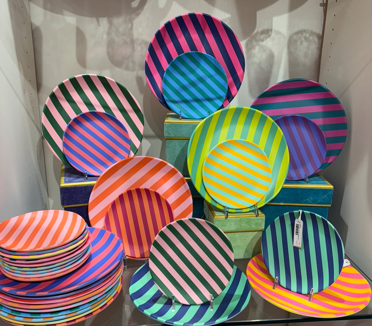 Fiesta Melamine Dessert Plates - Assorted Stripes Build your own set o ...